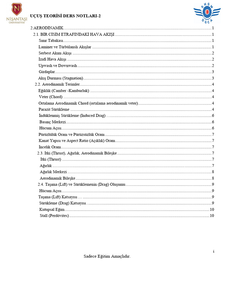 Ucus Teorisi Ders Notlari-2 | PDF