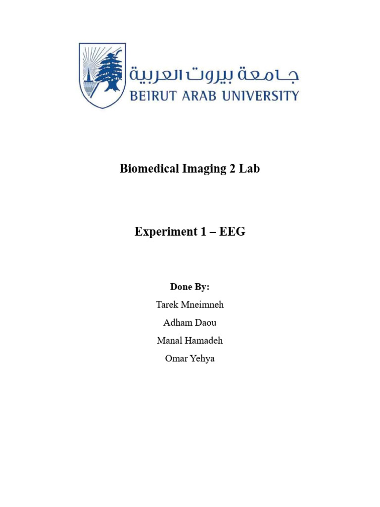 Biomedical Imaging 2 Lab - PDF g3 | PDF | Electroencephalography | Neuroscience