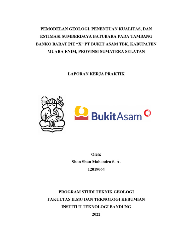 Pemodelan Geologi Batubara Banko Barat | PDF