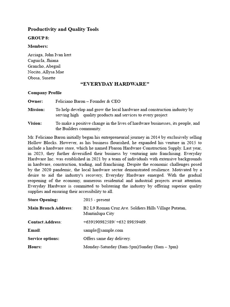 Research Productivity and Quality Tools | PDF | Brainstorming | Inventory