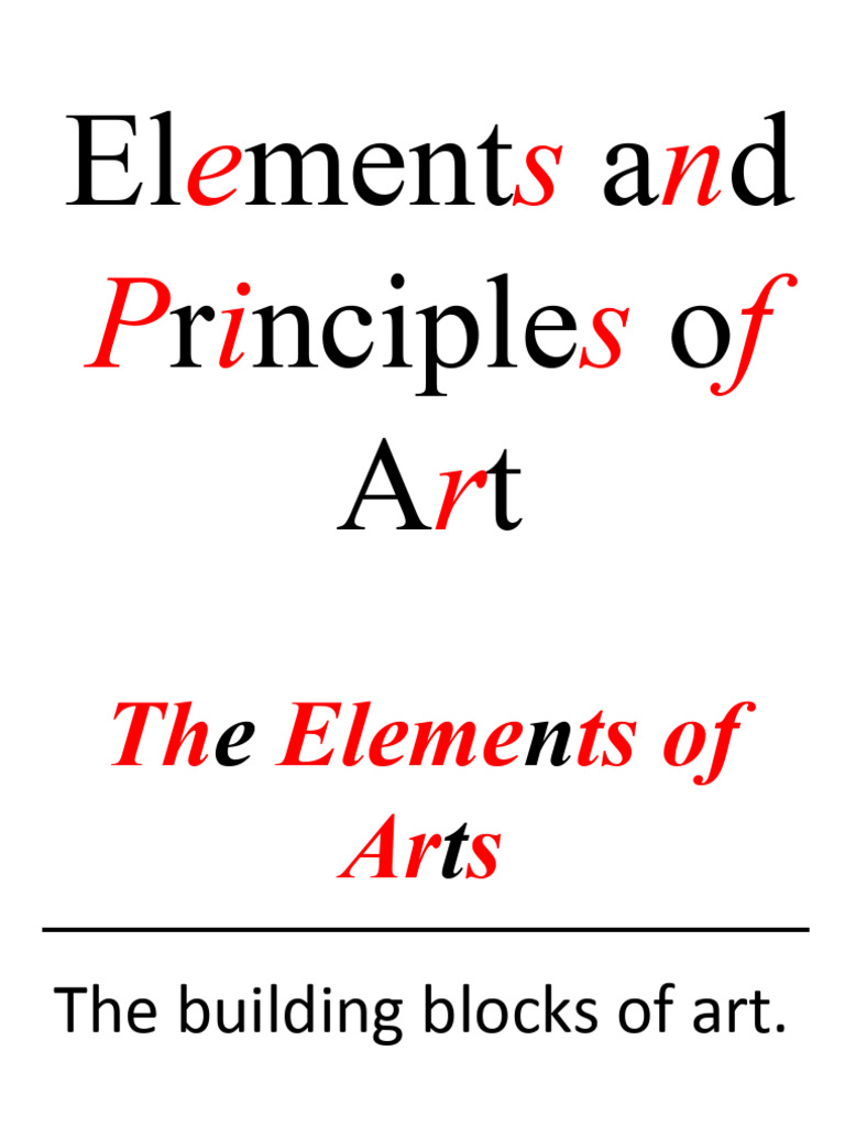 Elements and Principles of Arts | PDF | Color | Hue
