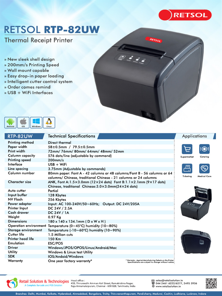 Retsol RTP-82UW | PDF