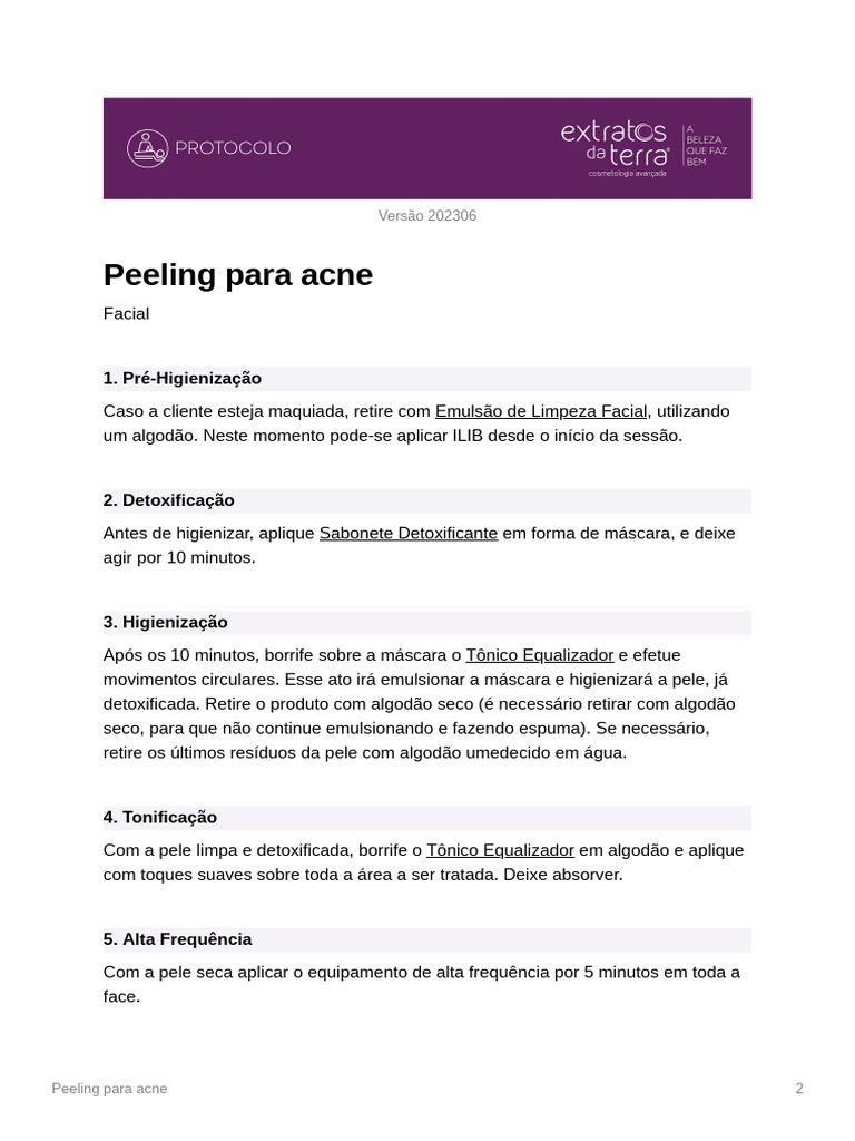 Protocolo de Peeling para Acne Eficaz | PDF | Bem-estar