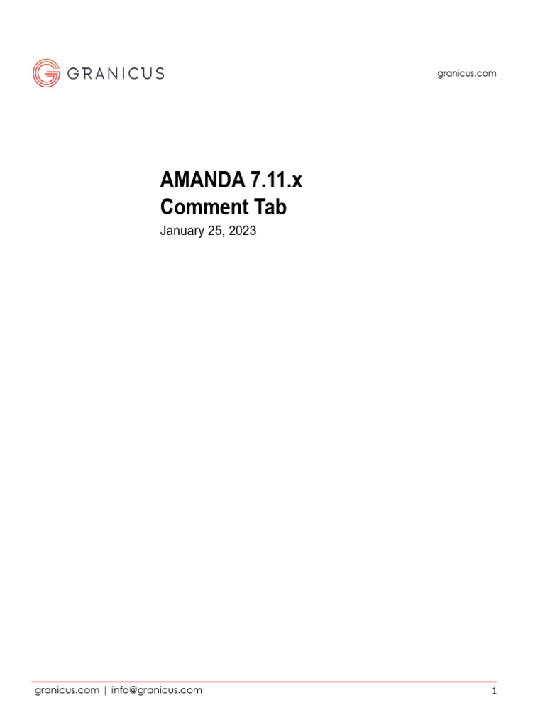 AMANDA 7.11.x Comment Tab | Download Free PDF | Trademark | Proprietary ...