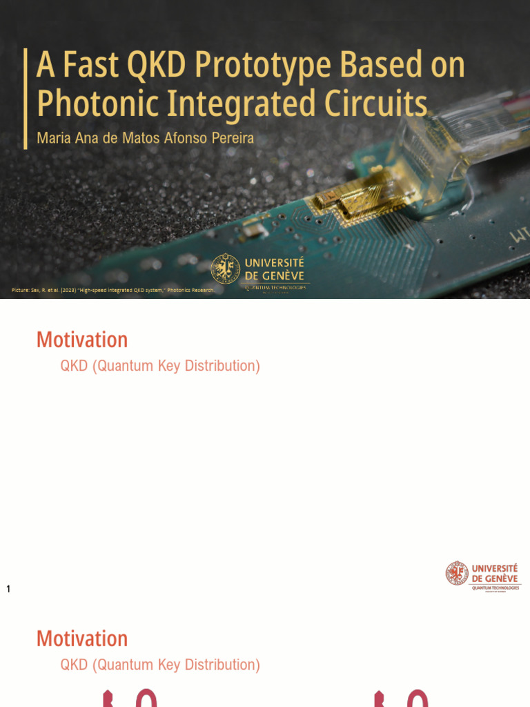 A Fast QKD Prototype Based On Photonic Integrated Circuits | PDF ...