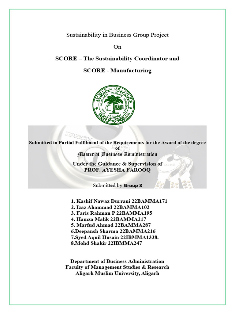 Group 8 STB Group Project SCORE | PDF | Life Cycle Assessment | Renewable Energy