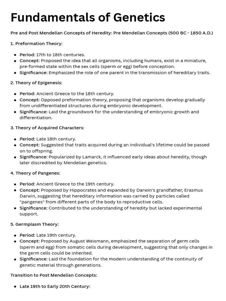 Fundamentals of Genetics | PDF | Genetic Linkage | Dominance (Genetics)