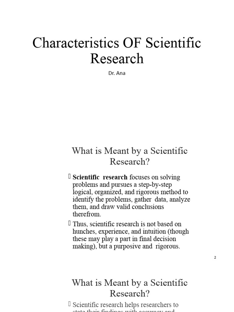 Characteristics OF Scientific Research | PDF | Accuracy And Precision ...