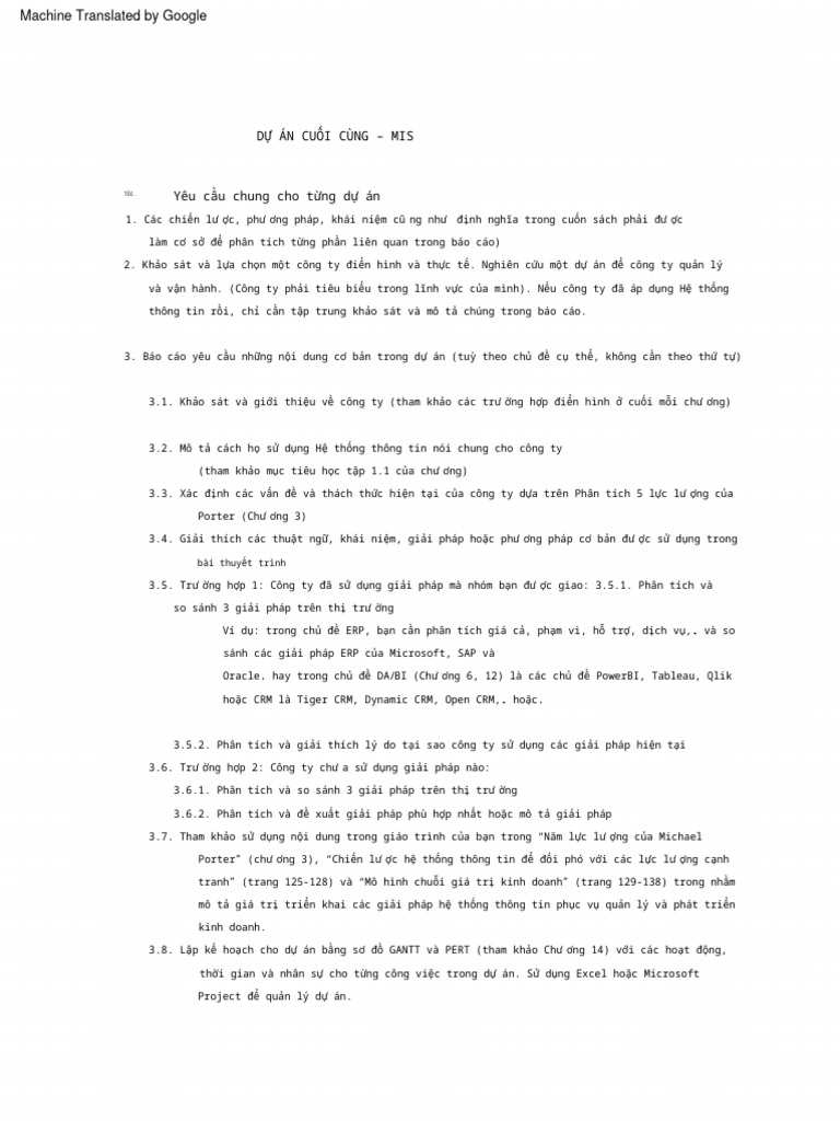 Final Project Requirements | PDF