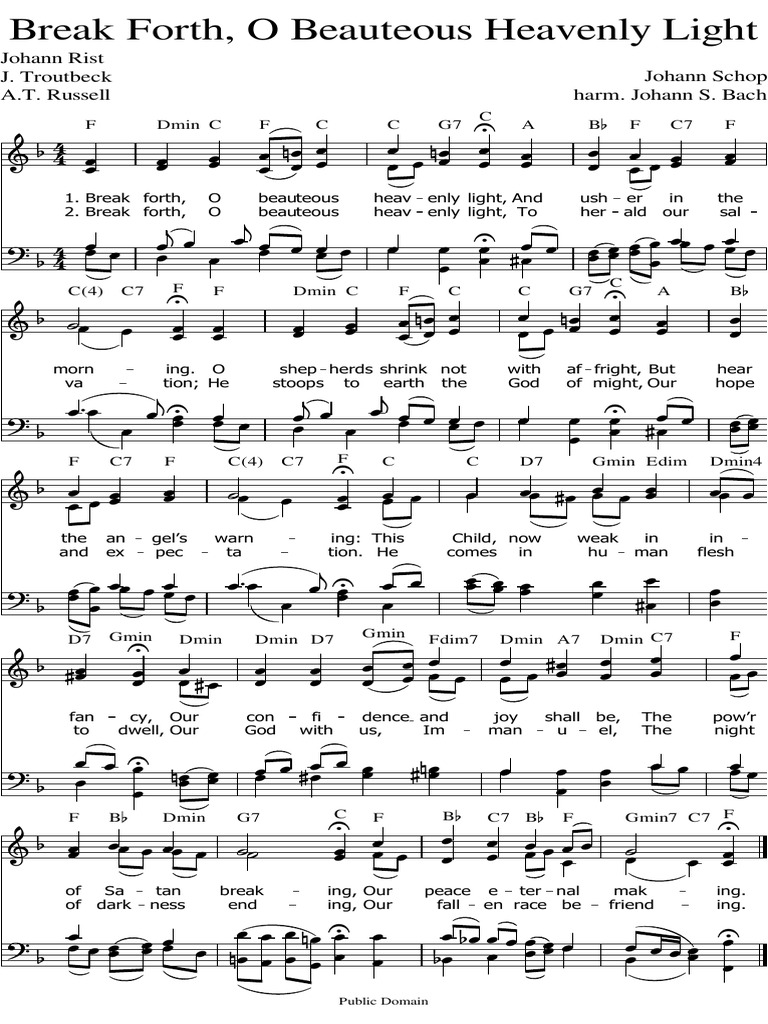 Break Forth O Beauteous Heavenly Light | PDF