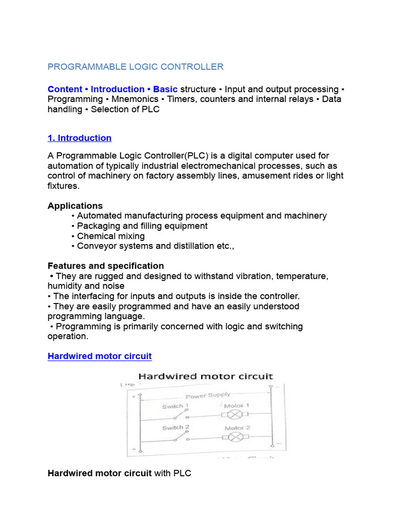 PLC - Docx Niter | PDF | Programmable Logic Controller | Computer Data Storage