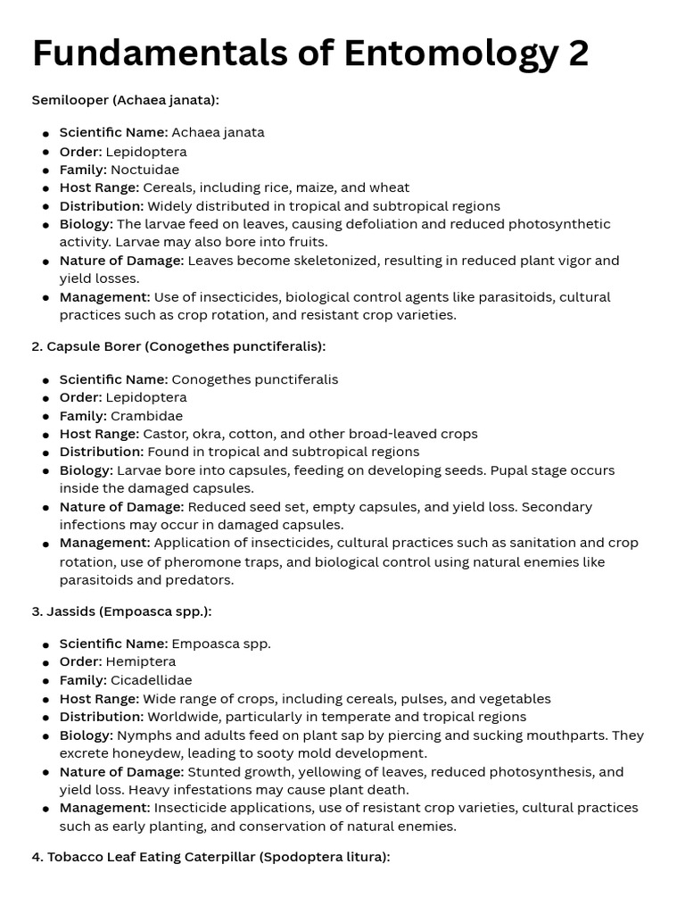 Fundamentals of Entomology2 | PDF | Biological Pest Control | Pest ...