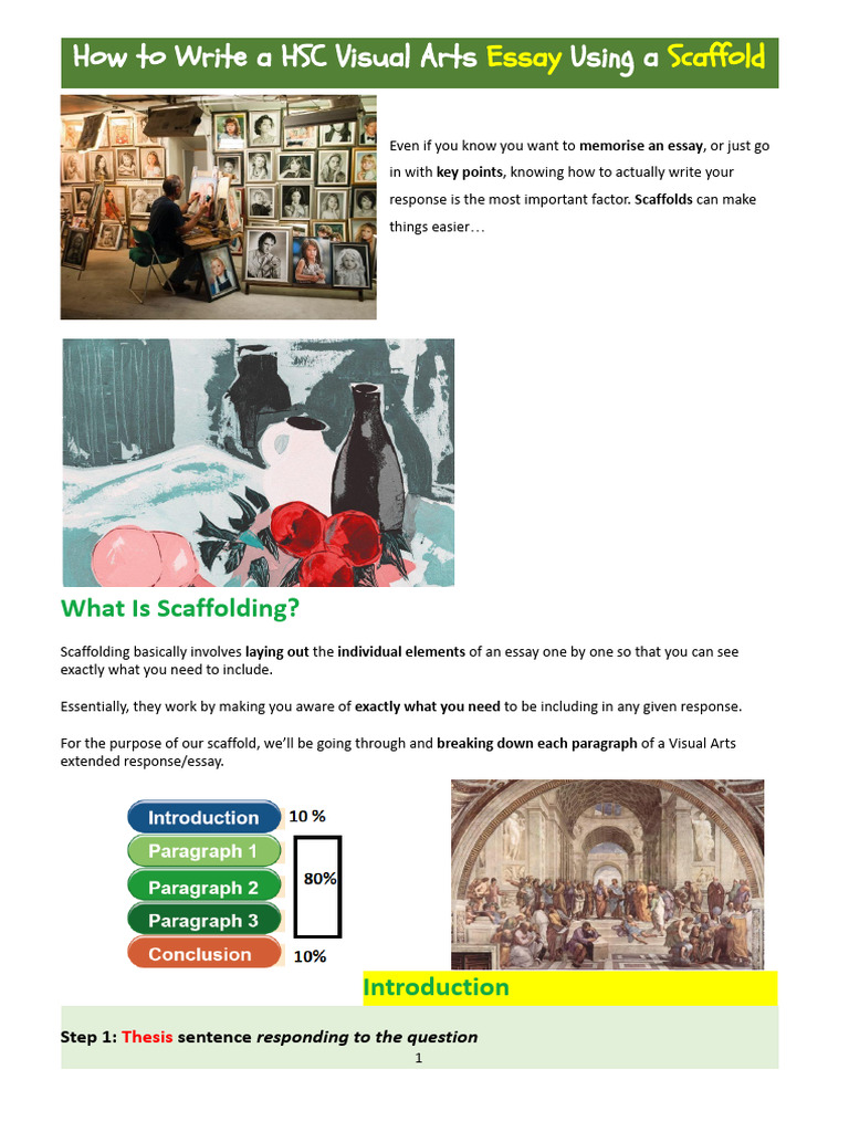 How To Write A HSC Visual Arts Essay Using A Scaffold | PDF | Idea ...