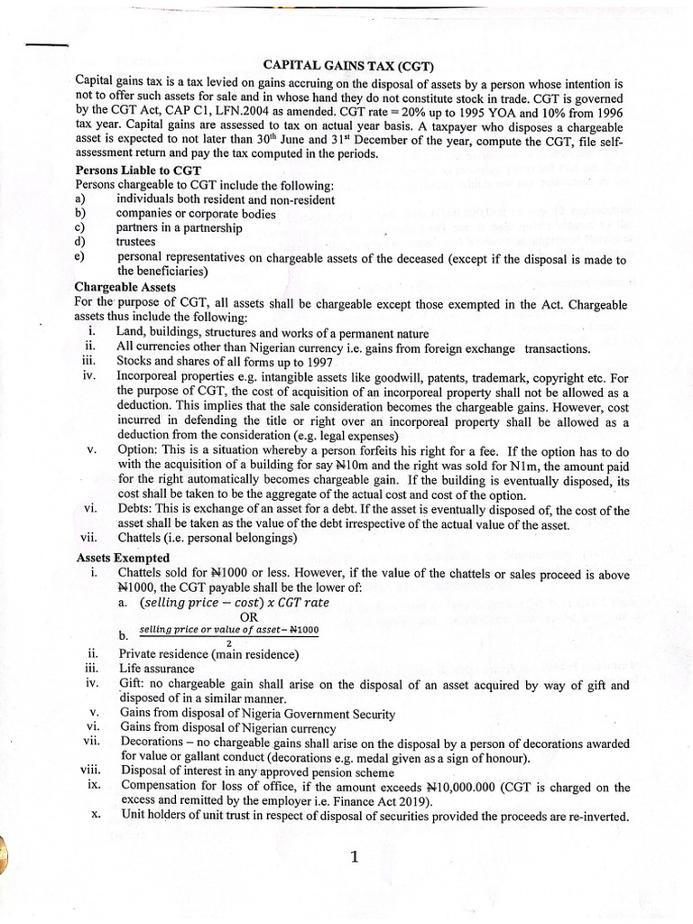 CGT Handout | PDF