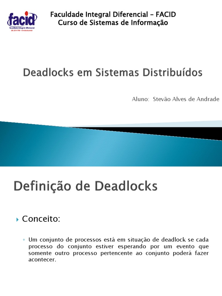 Detecção e Tratamento de Deadlocks em Sistemas Operacionais | PDF ...