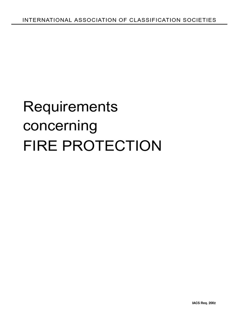 IACS Fire Protection Requirements | PDF | Oil Tanker | Valve