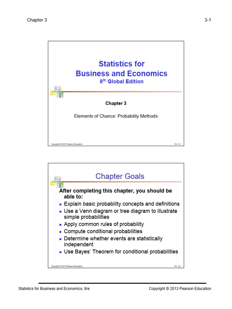 Chapter 2-Probability Methods | PDF | Probability | Statistics