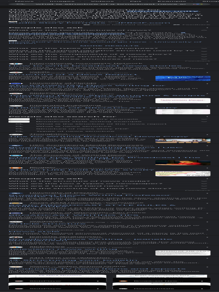 What Is Structure of A Broadcast News Story - Google Search | Download ...