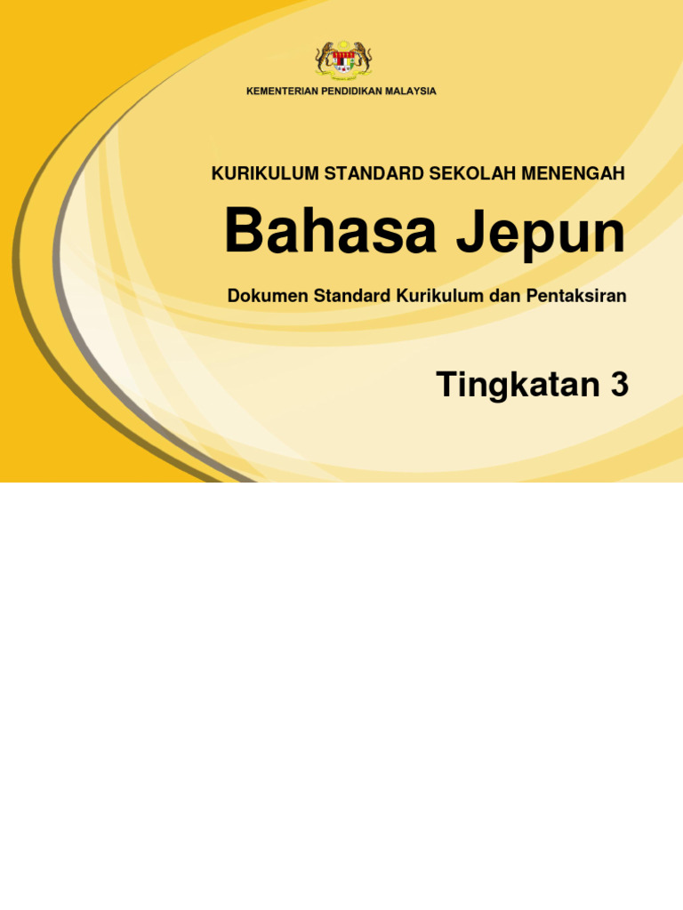 020 Dskp Kssm Bahasa Jepun Tingkatan 3 Pdf