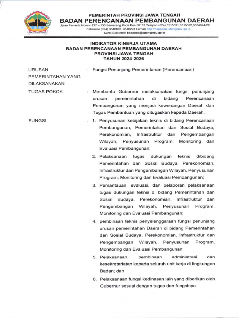IKU Bappeda 2024-2026 | PDF