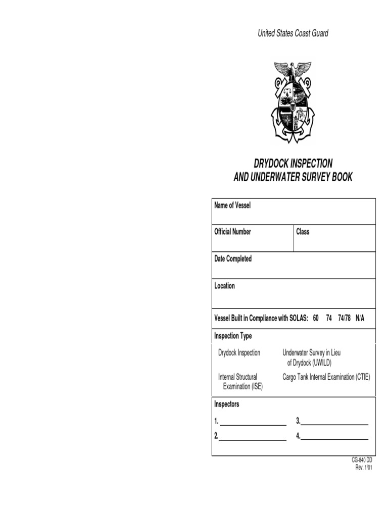 USCG Vessel Inspection Guide | PDF | Barrel (Unit) | Valve