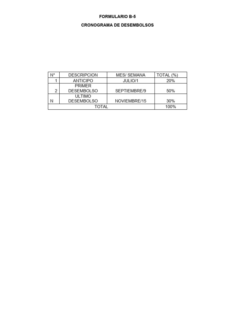 Formulario B 5 | PDF