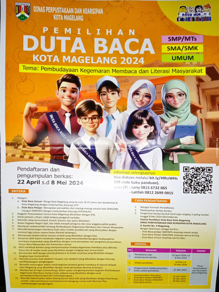 Pemilihan Duta Baca Kota Magelang 2024 | PDF