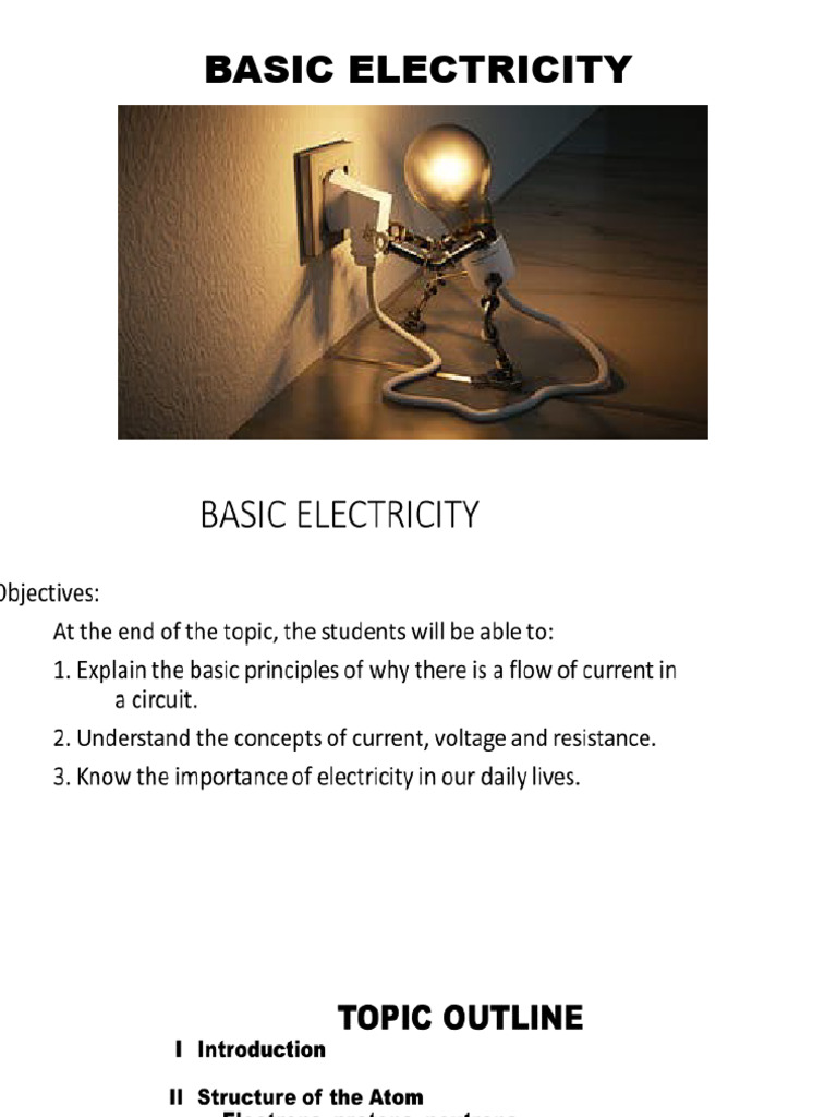 BASIC ELECTRICITY Utilities | PDF | Electric Current | Electrical ...