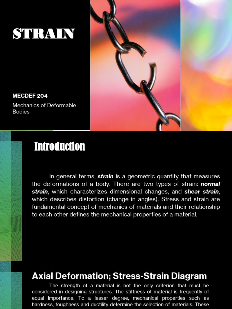 Strain 1 | Download Free PDF | Deformation (Engineering) | Yield (Engineering)