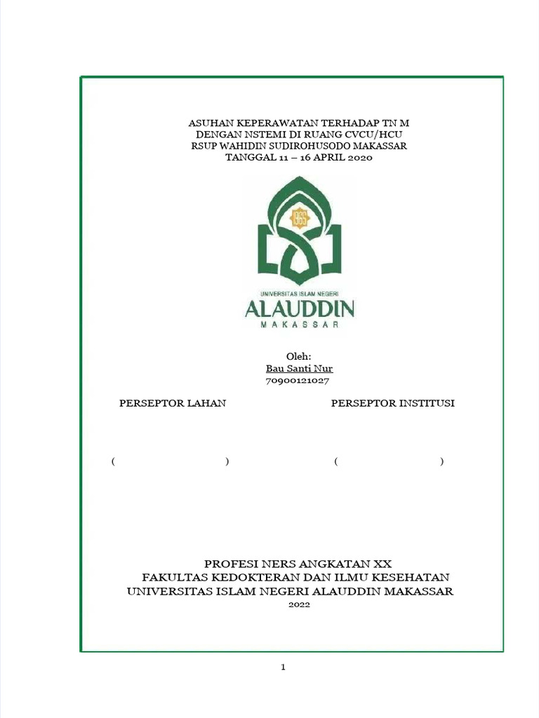 PDF Askep Nstemi Santi Nur | PDF