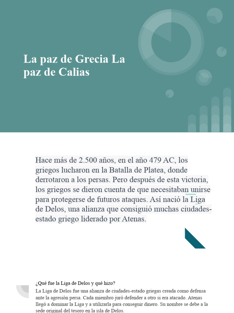 Paz de Grecia-Paz de CaliaS | PDF | Antigua Grecia | Guerra del Peloponeso