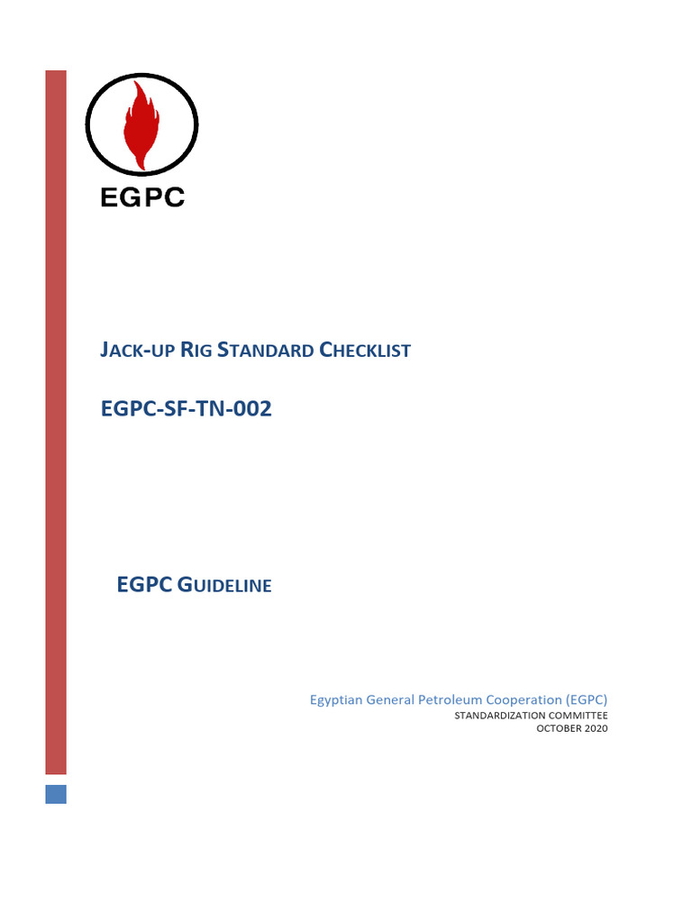 Jack-up Rig Standard Checklist | PDF | Drilling Rig | Audit