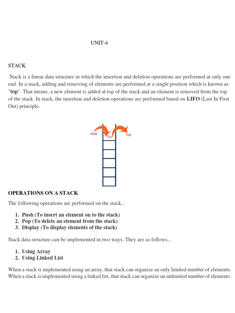 UNIT4 | Download Free PDF | Queue (Abstract Data Type) | Algorithms And Data Structures