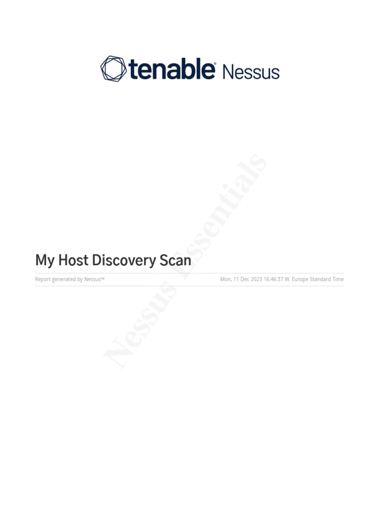 My Host Discovery Scan - Ai9wvg | PDF | Transmission Control Protocol ...
