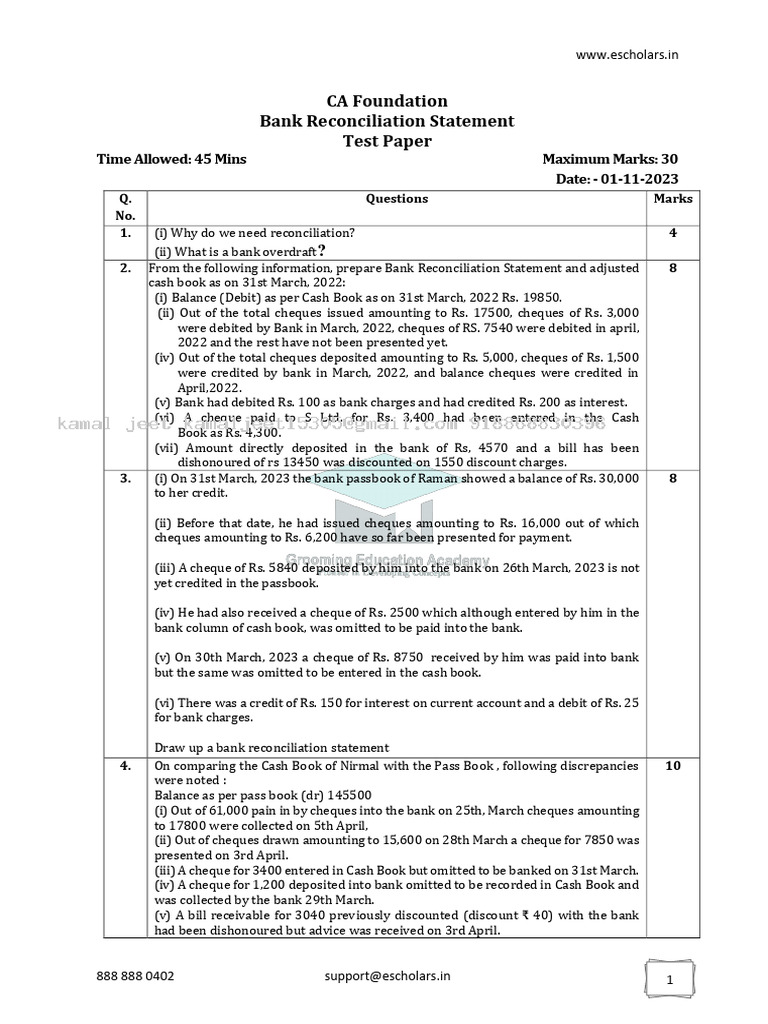 01-11-2023 - 08.00pm - Accounts - Bank Reconciliation Statement ...