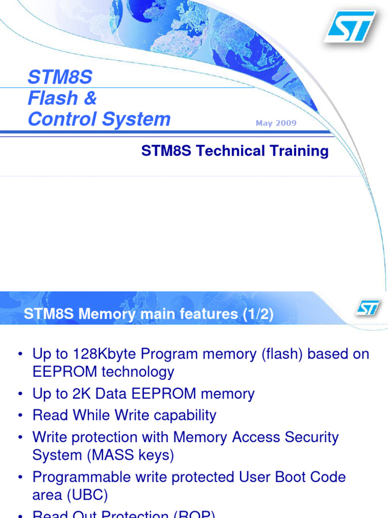 STM8S - Flash - and - Control - System | PDF | Booting | Flash Memory