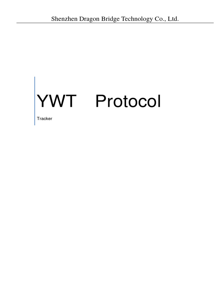 YWT-Protocol (Vehicle Device) | Download Free PDF | Parameter (Computer ...