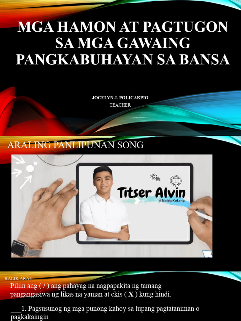 Mga Hamon at Pagtugon Sa Mga Gawaing Pangkabuhayan | PDF