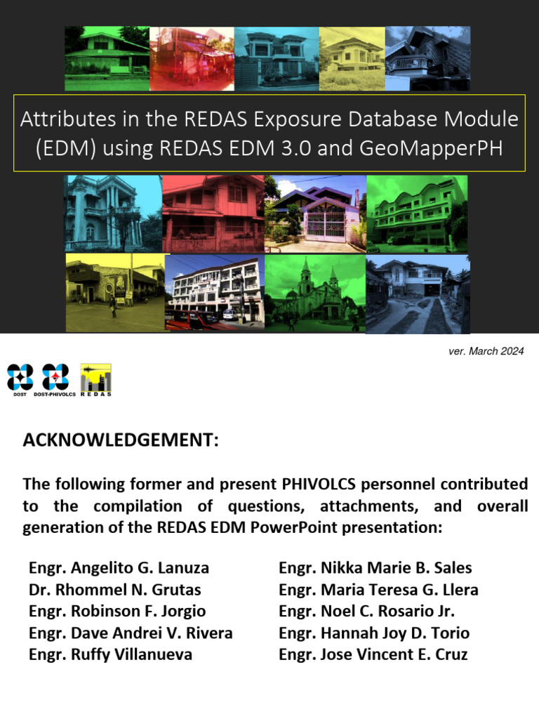 REDAS EDM 3.0 Attributes Overview | PDF | Roof | Wall