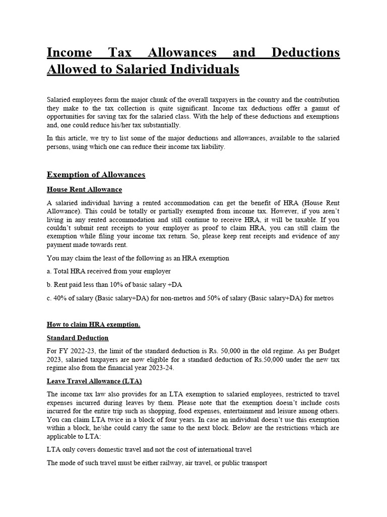 Deduction List | PDF | Expense | Tax Deduction