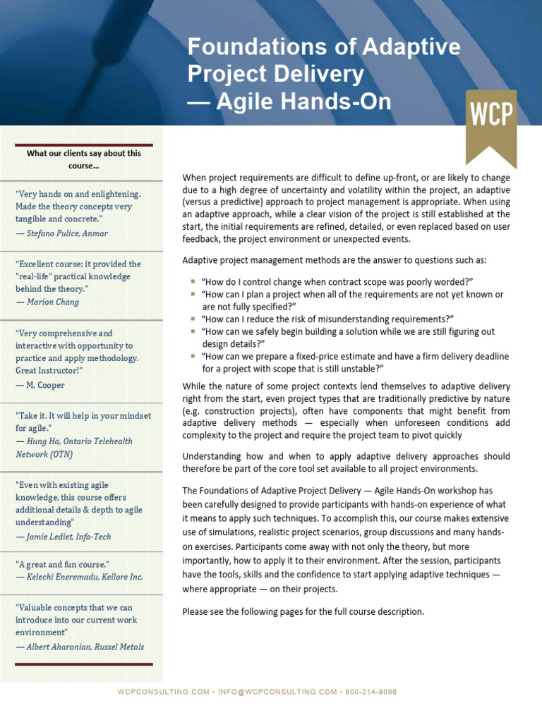Foundations-of-Adaptive-Project-Delivery-Agile-Hands-On | PDF | Scrum (Software Development ...