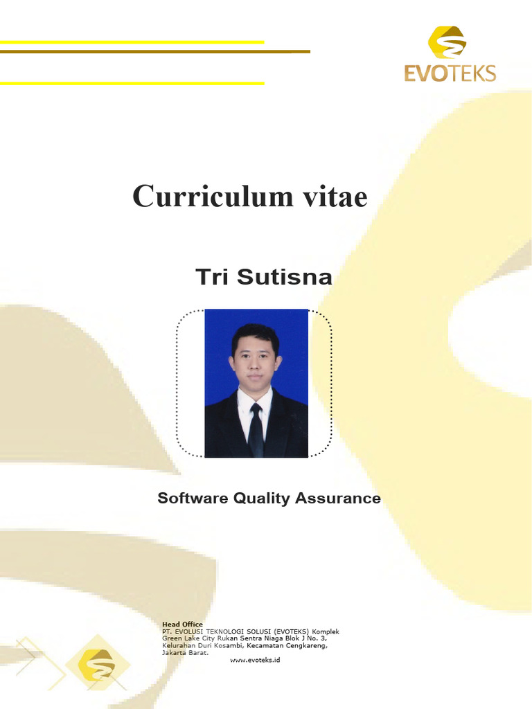 CV Template Tri Sutisna SQA 2 Weeks | PDF | Information Technology ...