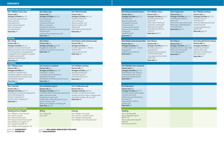 Form B2 ET Contents | PDF | Verb | Word