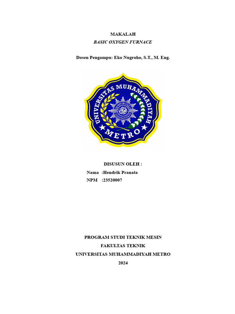 Memahami Basic Oxygen Furnace | PDF