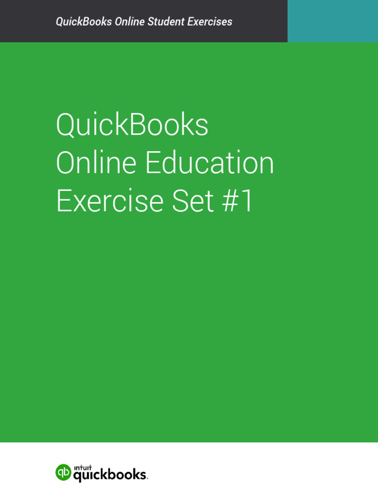 Icom Education Program Ca Qbo Exercise Set1 | PDF | Cheque | Quick Books