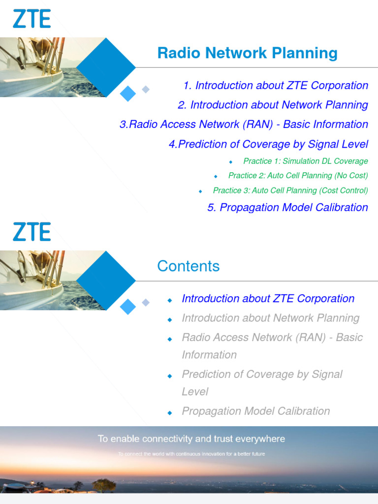 ZTE_Presentation- NETWORK PLANNING | PDF | Signal To Noise Ratio | Radio Propagation