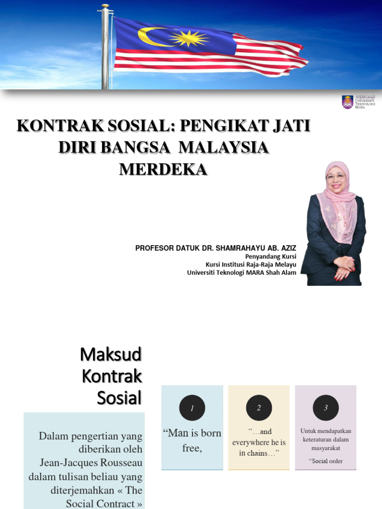 Kontrak Sosial Pengikat Jati Diri Bangsa Malaysia Merdeka - Shamrahayu ...