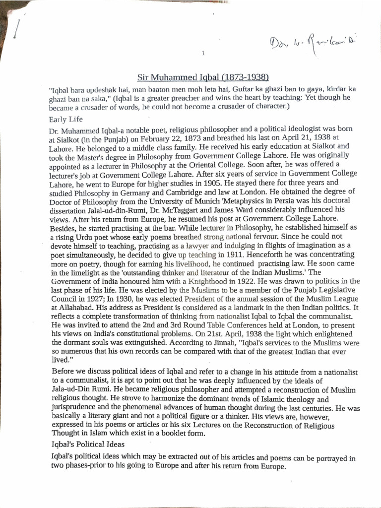 Mohammad Iqbal | PDF