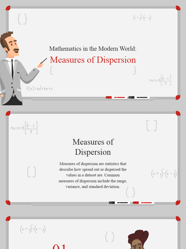 Measures Of Dispersion Pdf Standard Deviation Variance
