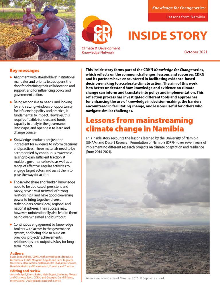 Namibia Case study | PDF | Climate Resilience | Namibia